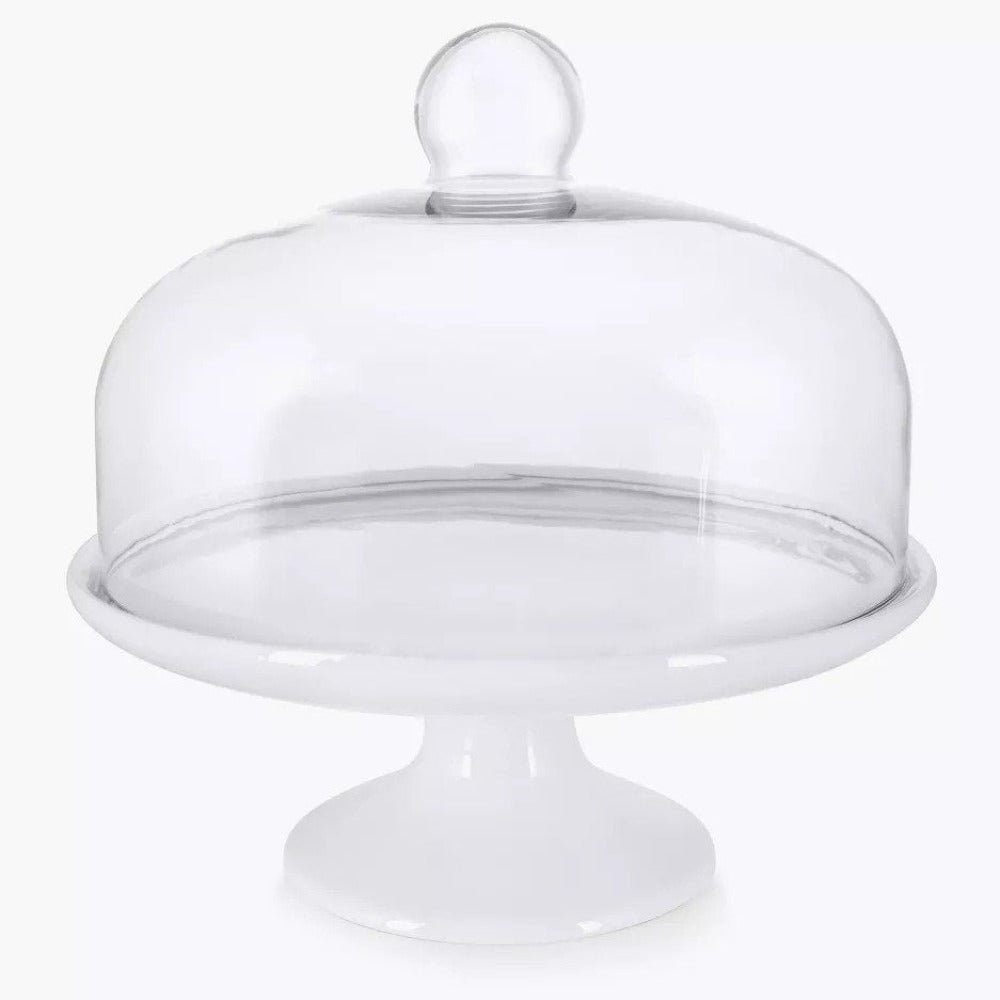 DUKA 11-Inch Cake Porcelain Platter With Glass Cover - Wayfair Canada