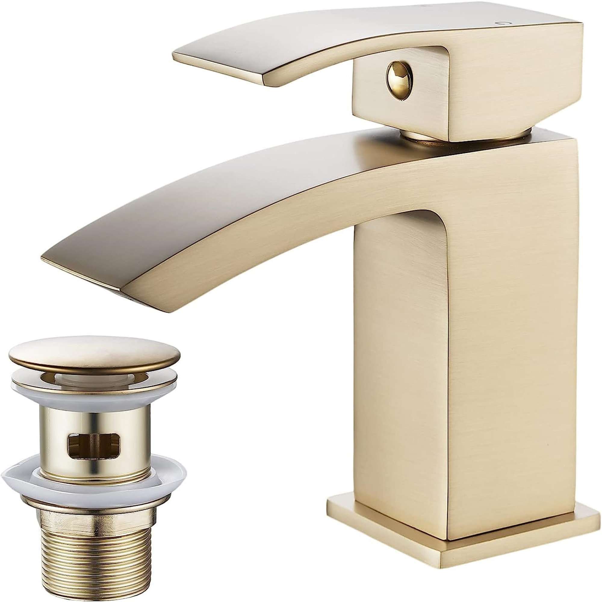 Belfry Kitchen Kalona Basin Faucet With Drain Bathroom Waterfall Basin ...