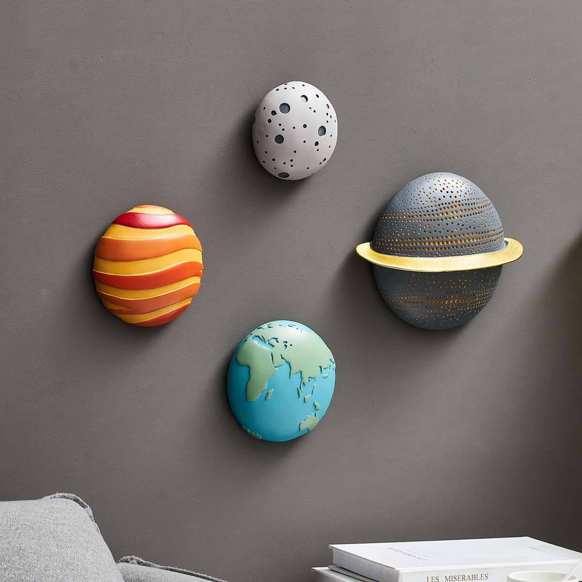 Isabelle & Max™ Planet Statue Space Decor: 4Pcs Solar System Sculpture ...