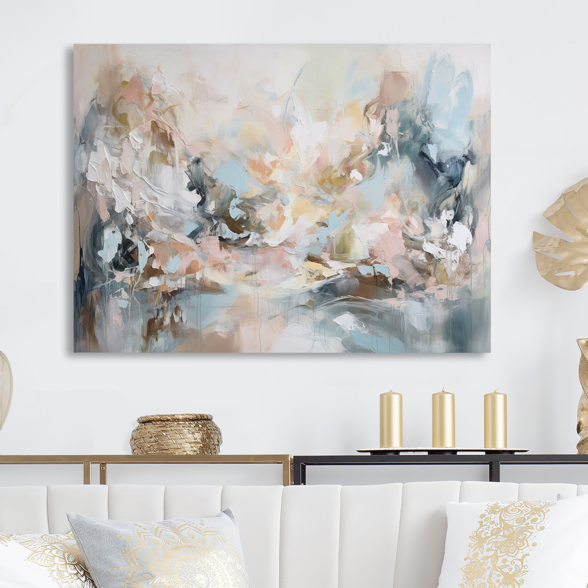 Ivy Bronx Delicate Brushstrokes Abstract Painting IV - Abstract Metal ...