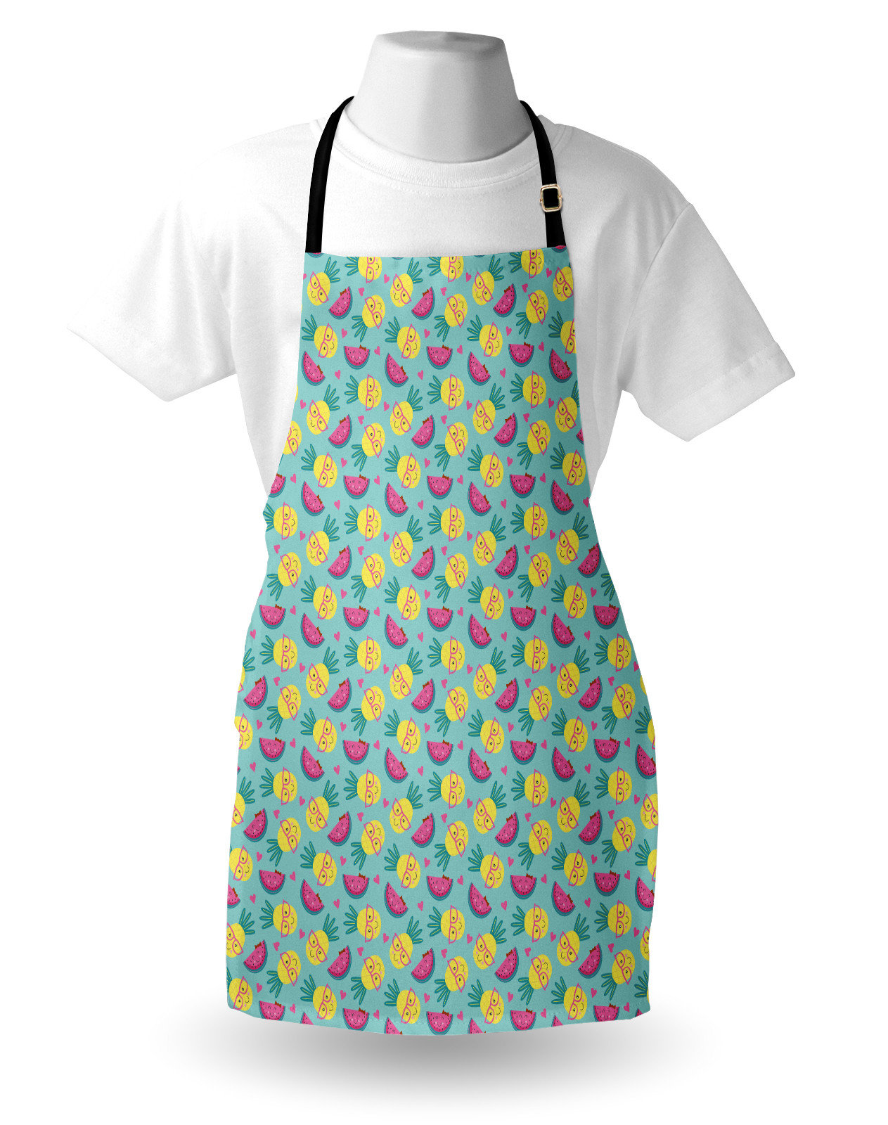 One Allium Way® Summer Apron Unisex Nerdy Pineapples Smiling Adult Size ...