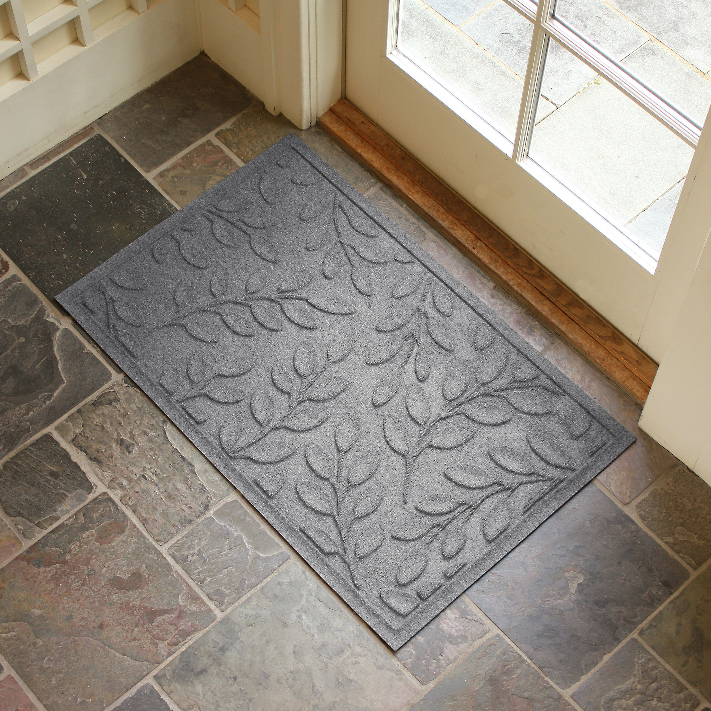 Matterly WaterHog Brittney Leaf Indoor Outdoor Door Mat & Reviews | Wayfair