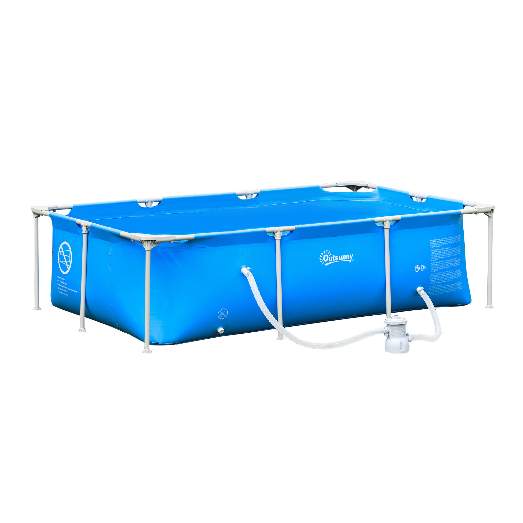 Outsunny 2 ft. x 8ft. x 8ft. Plastic Frame Set Pool - Wayfair Canada