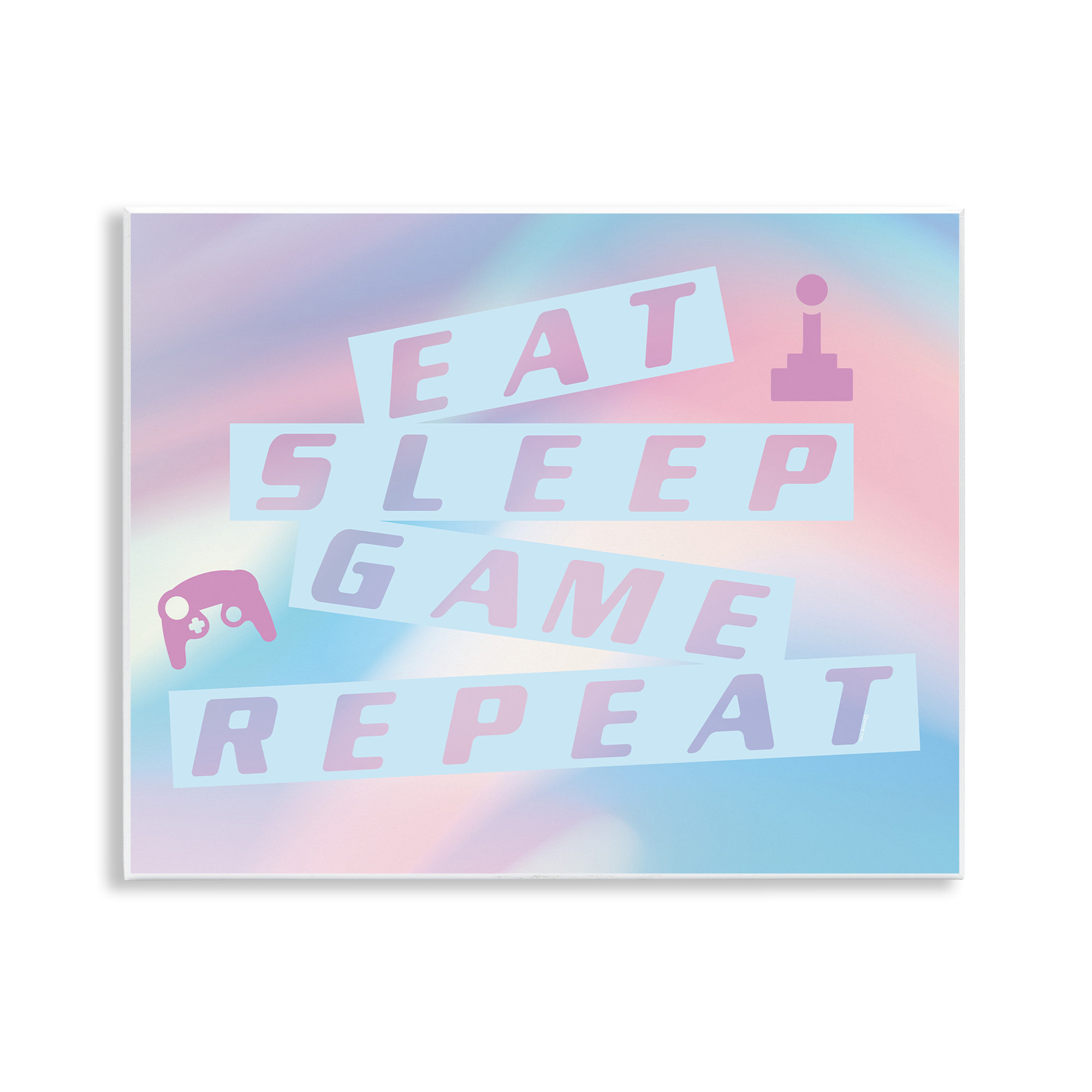 Dakota Fields Pastel Eat Sleep Game Wall Plaque, design by Yass Naffas ...