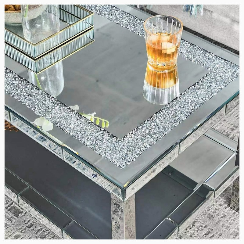 Mercer41 Chellapah Glass Top Coffee Table | Wayfair