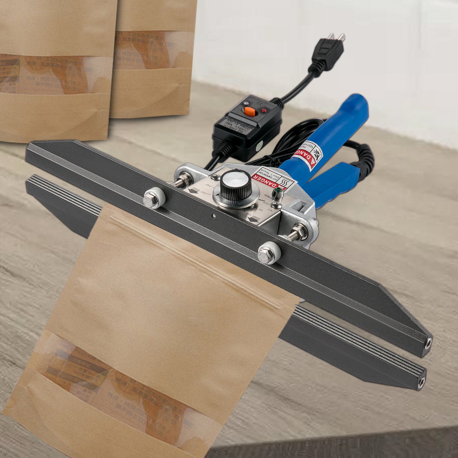 VEVOR Heat Crimp Sealer FKR-400 16" Bag Crimper 500W/110V Portable Hand ...