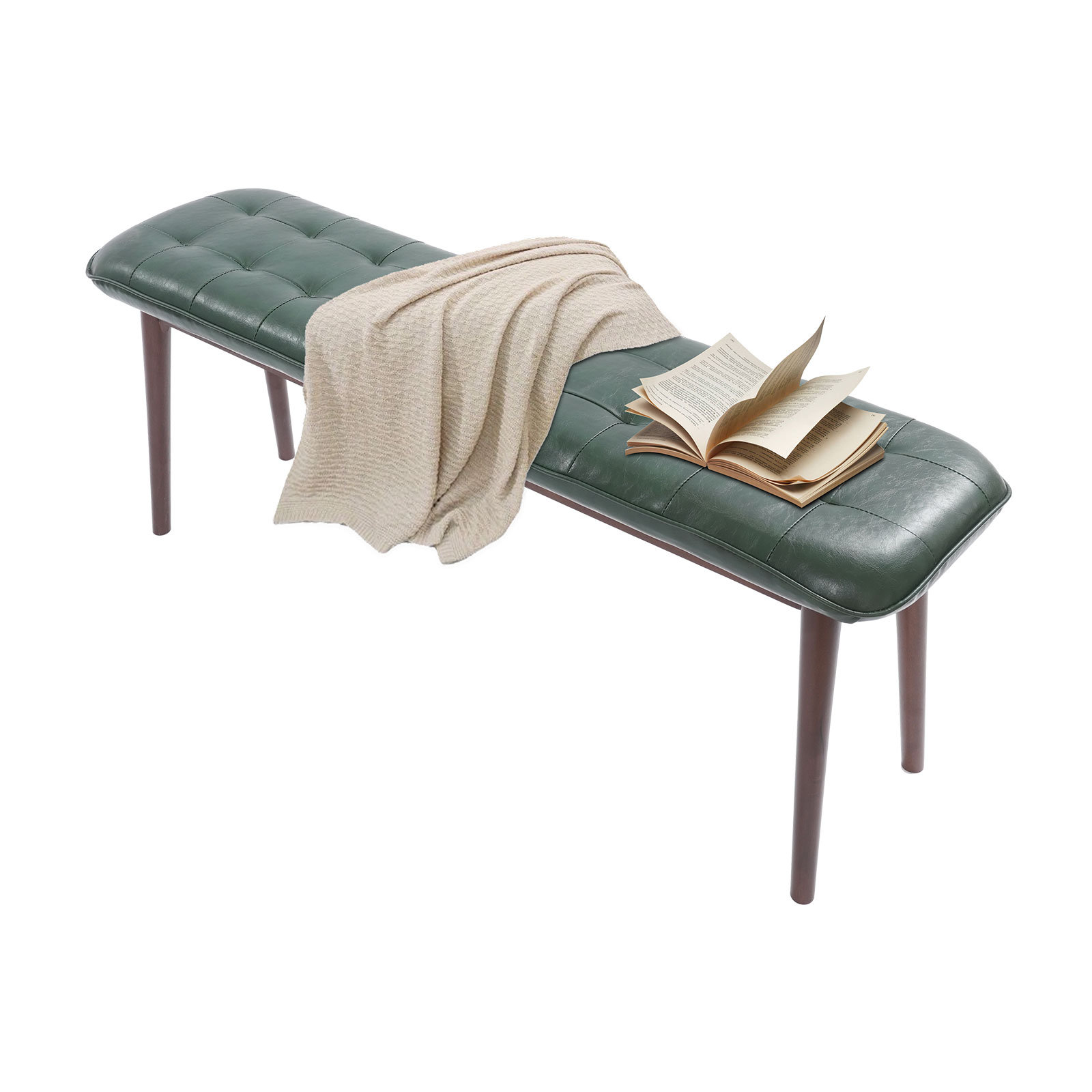 George Oliver Home And Commercial Use Solid Wood Upholstered Bench ...