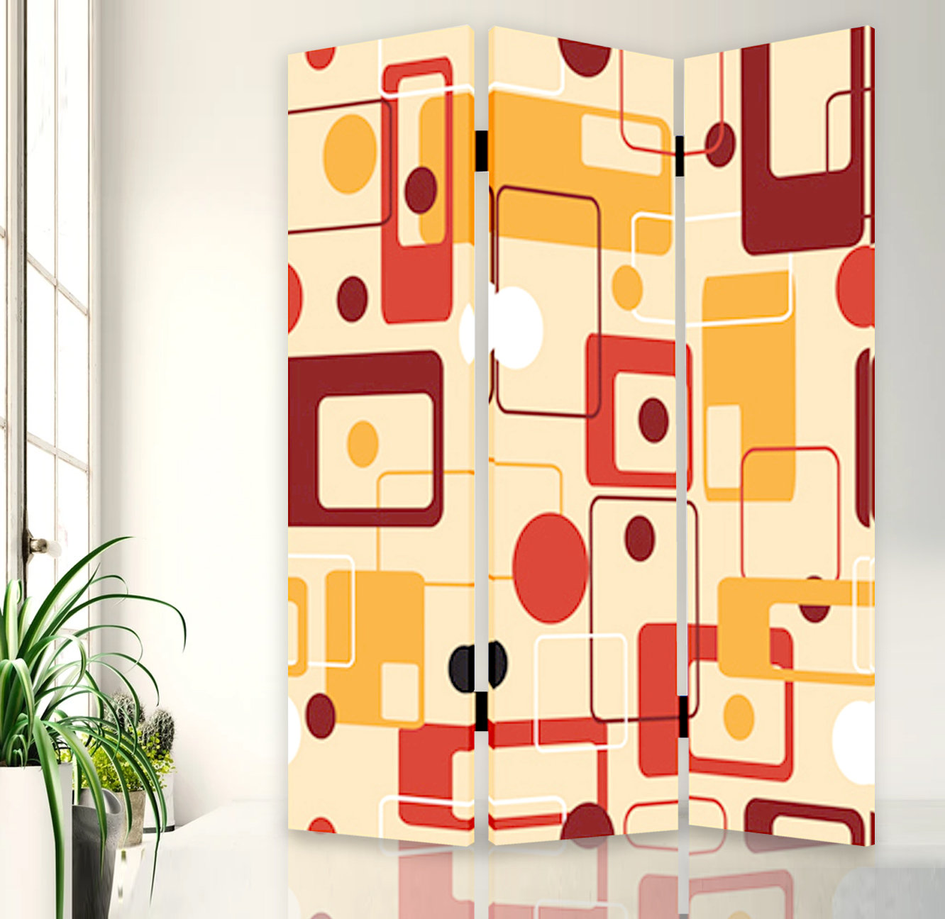 Red Barrel Studio® Deep Saffron 3 Panel Room Divider | Wayfair