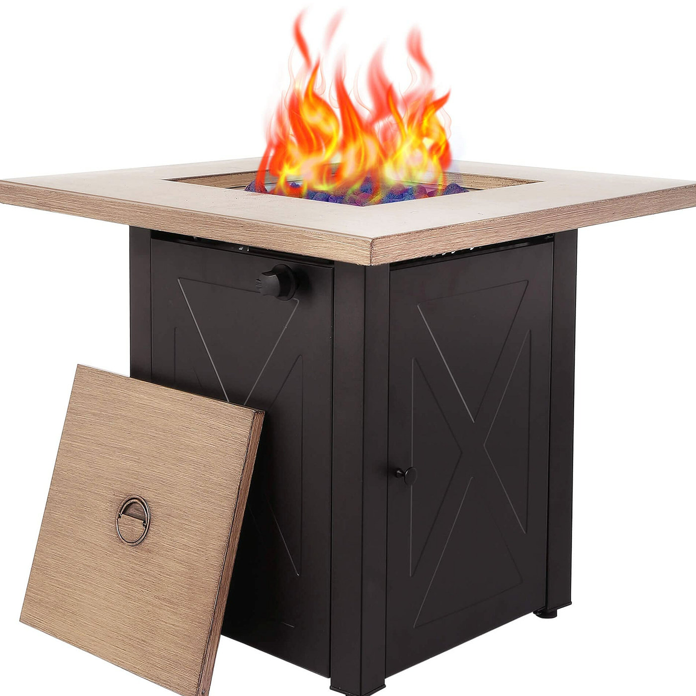 Gracie Oaks Javohn 24.08'' H x 28.08'' W Stainless Steel Propane ...