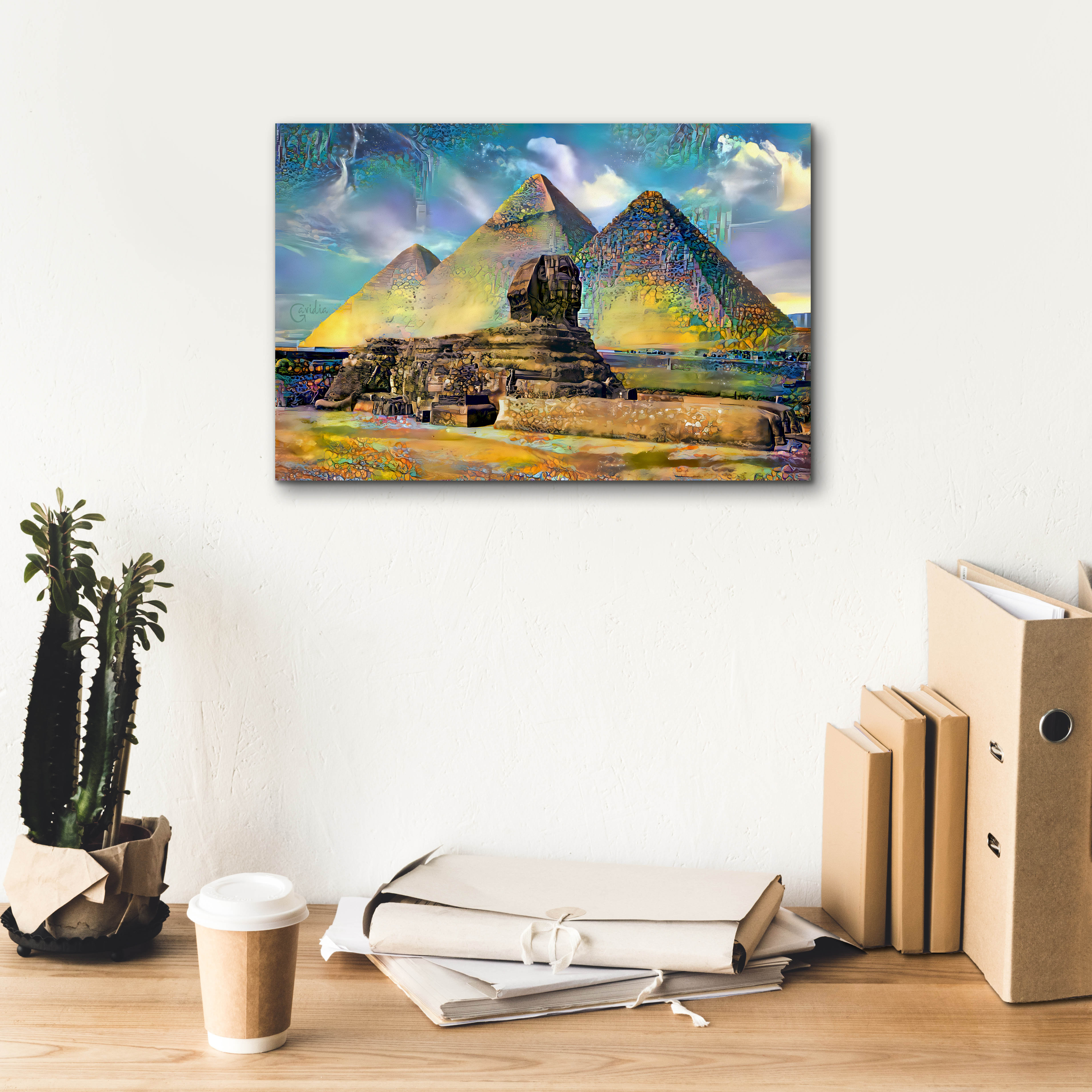 Union Rustic 'Egypt Giza Pyramids Sphinx' by Pedro Gavidia Wall Art ...