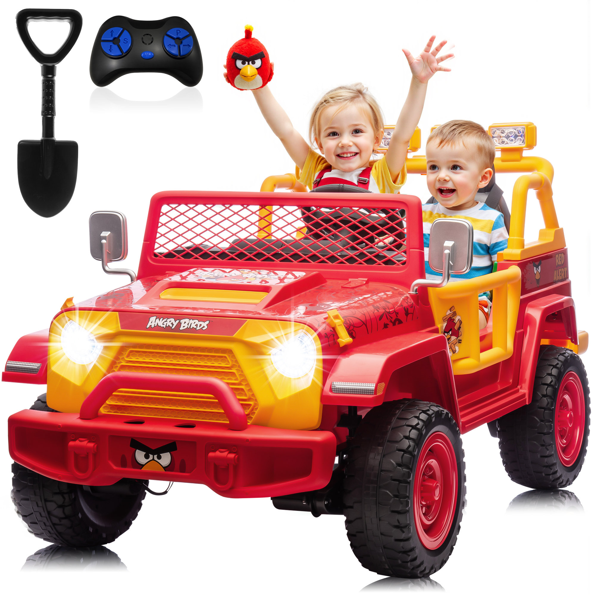 Anrli Funappy Birthday on Wheels Kids Electric Ride-On Car – 4WD Off ...