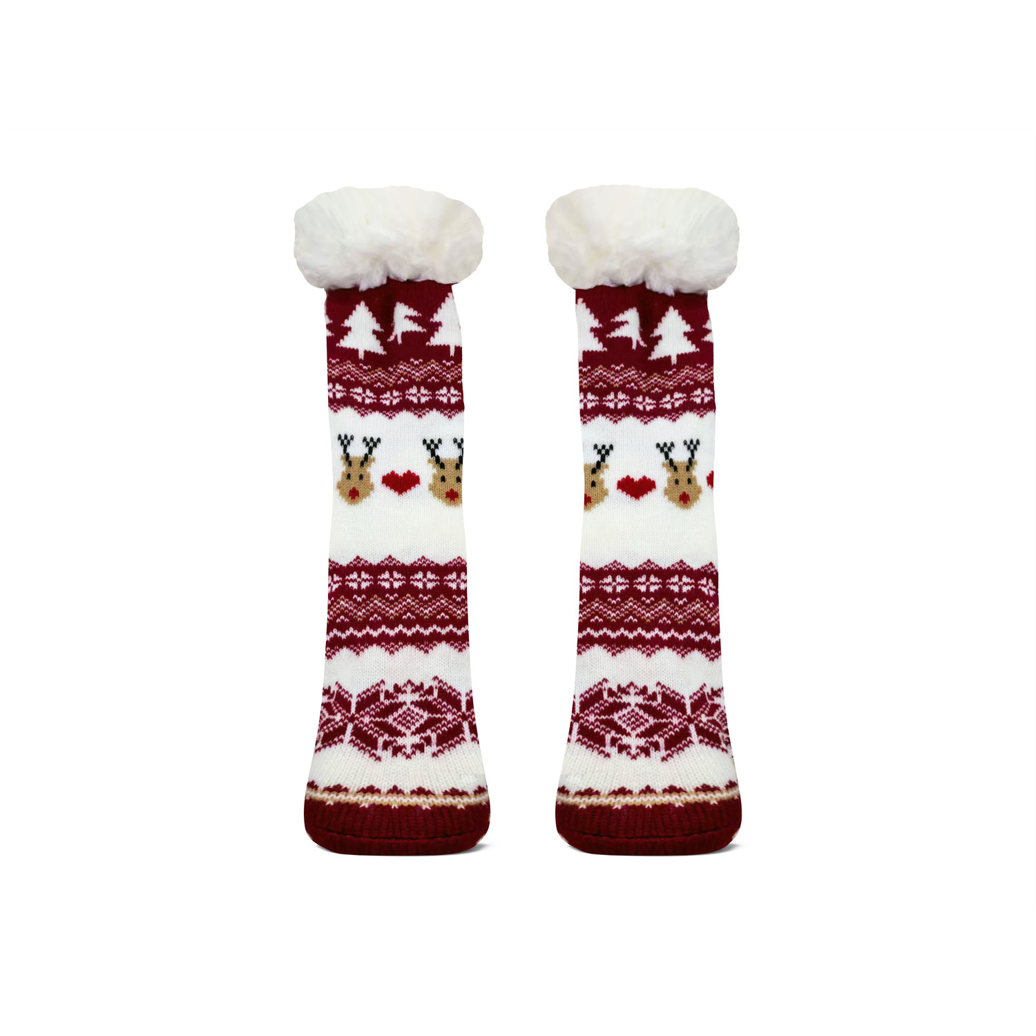 The Seasonal Aisle 3Pk Cosy Thermal Fleece Lined Fun Xmas Socks Nordic ...