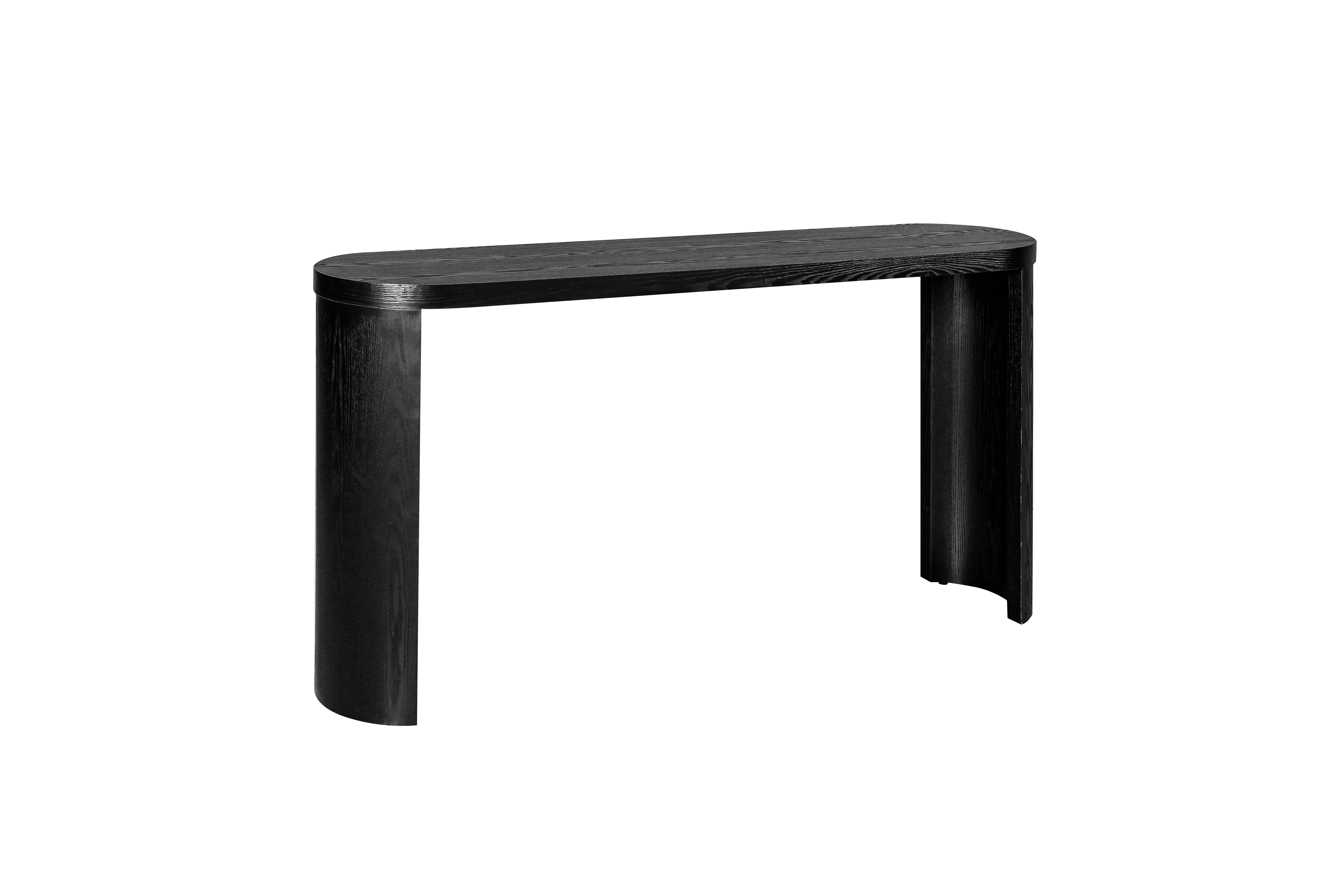 Latitude Run® 60'' Thick Top Entryway Table with Curved Legs for Inward ...