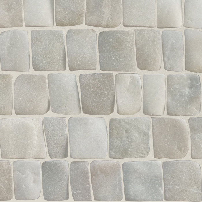 b.o.i Florida 12" x 12" Natural Stone Random Pebble Mosaic Wall Tile ...