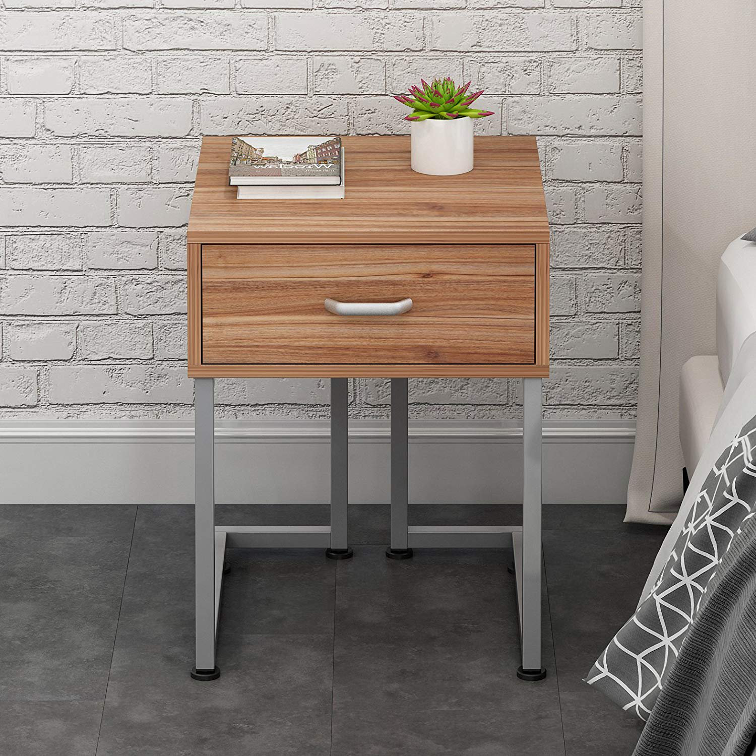 17 Stories GroveHill 1 Drawer Bedside Table | Wayfair.co.uk