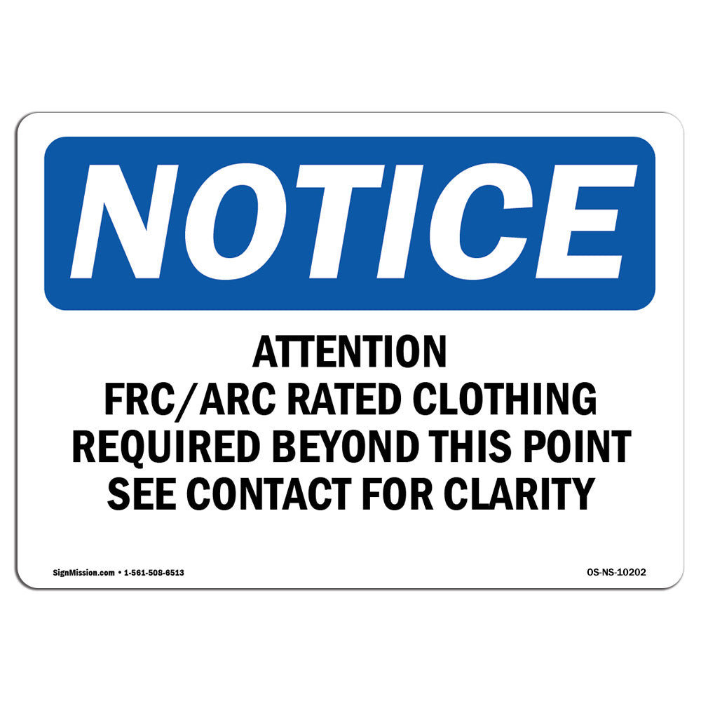 SignMission Attention Frc Arc Rated Clothing Required Sign | Wayfair