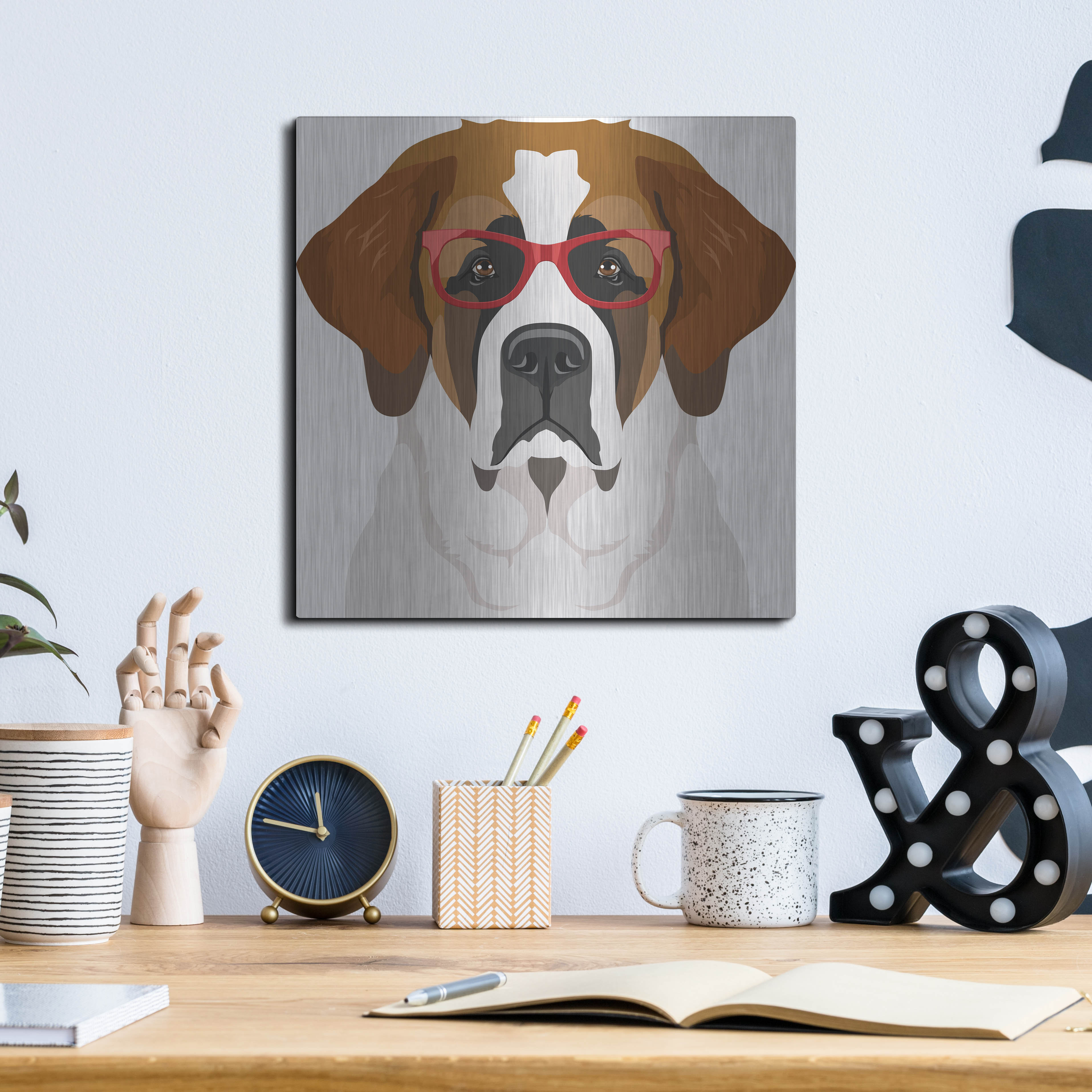 Trinx " Saint Bernard Wearing Hipster Glasses " by Furbaby Affiliates ...