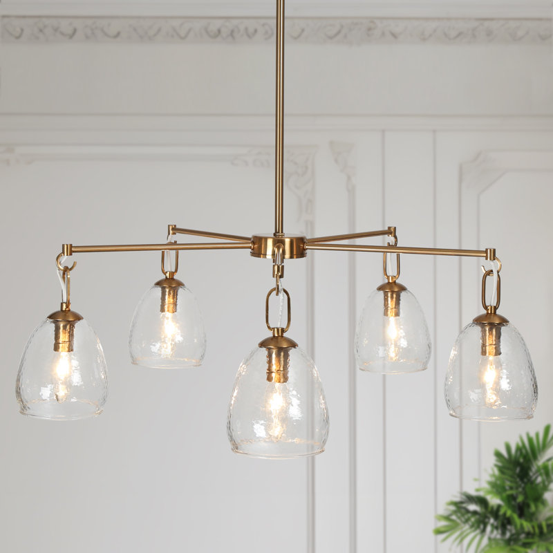 Mercer41 Cillin 5 - Light Dimmable Wagon Wheel Chandelier | Wayfair