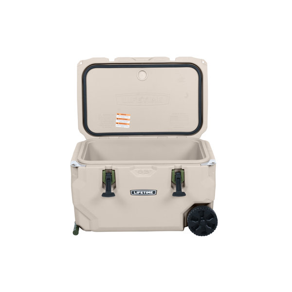 Lifetime 65 Quarts Wheeled Ice Chest Cooler , Pumice Stone/Black ...