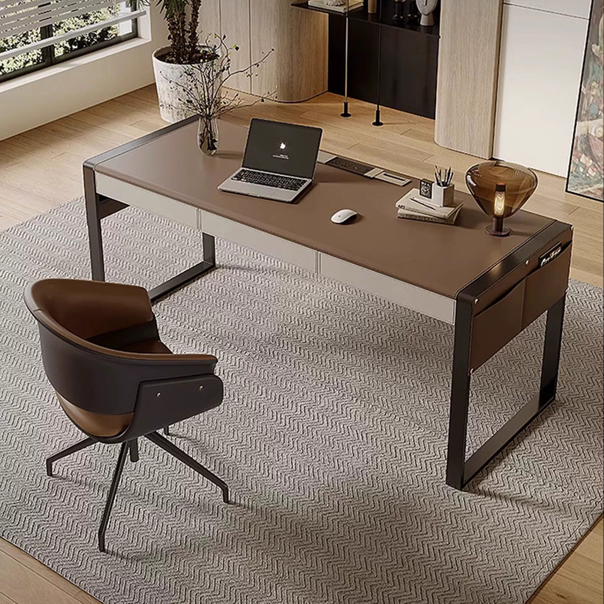 Wardrobe Trendsetter 2 Piece Rectangular Desk Office Sets - Wayfair Canada