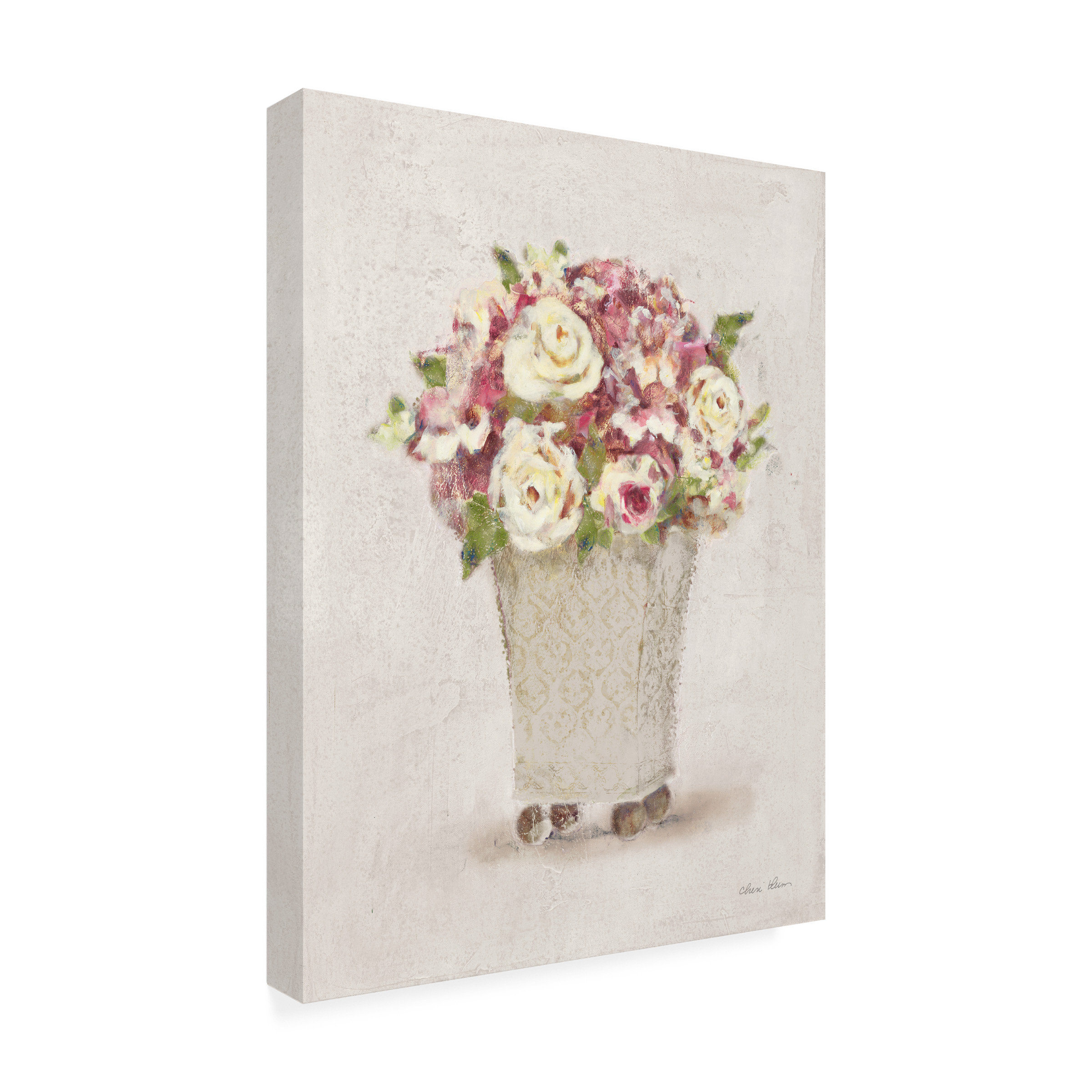 Red Barrel Studio® Cheri Blum ''Parlor Roses I Light'' Canvas Art | Wayfair