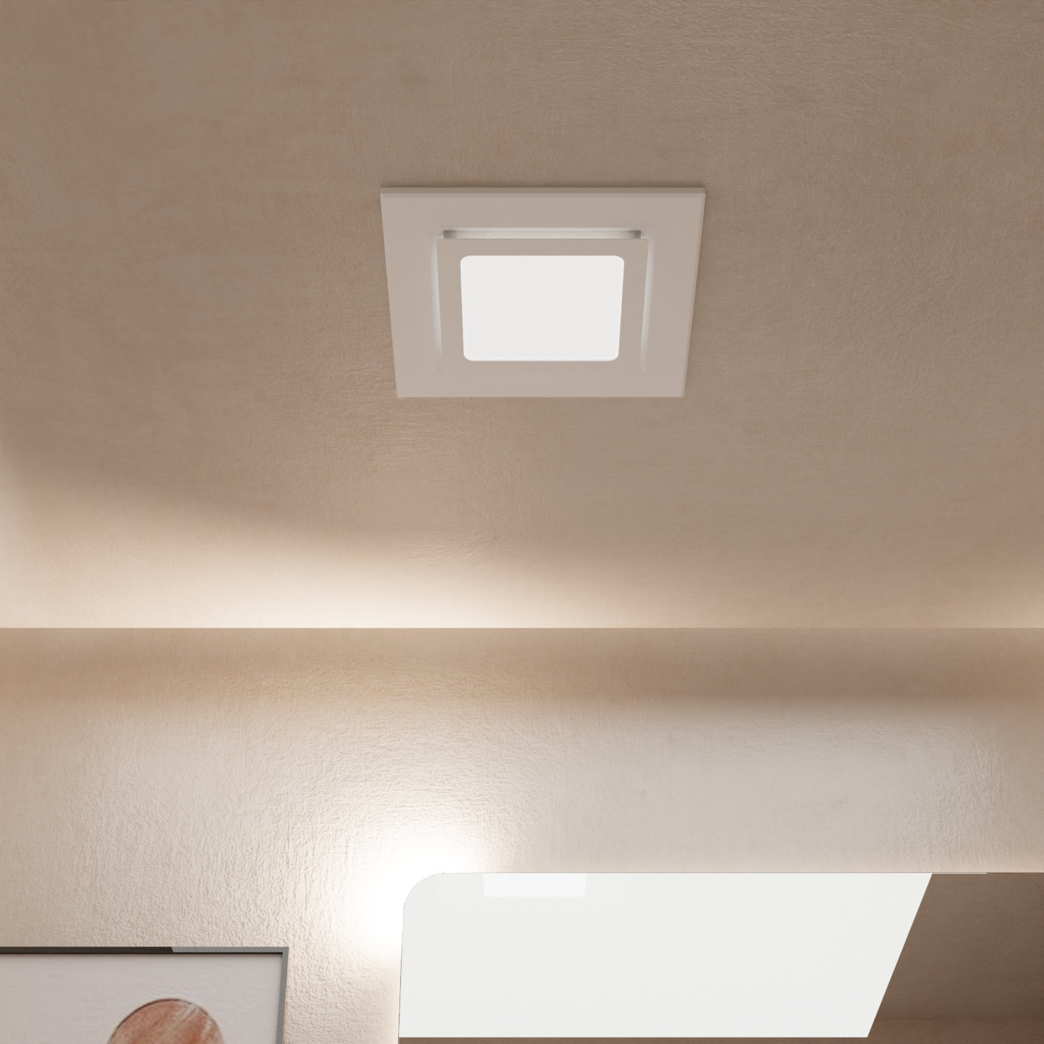 AZHAR'S ORIENTAL RUGS, INC. Bathroom Exhaust Fan With Led Light Square ...