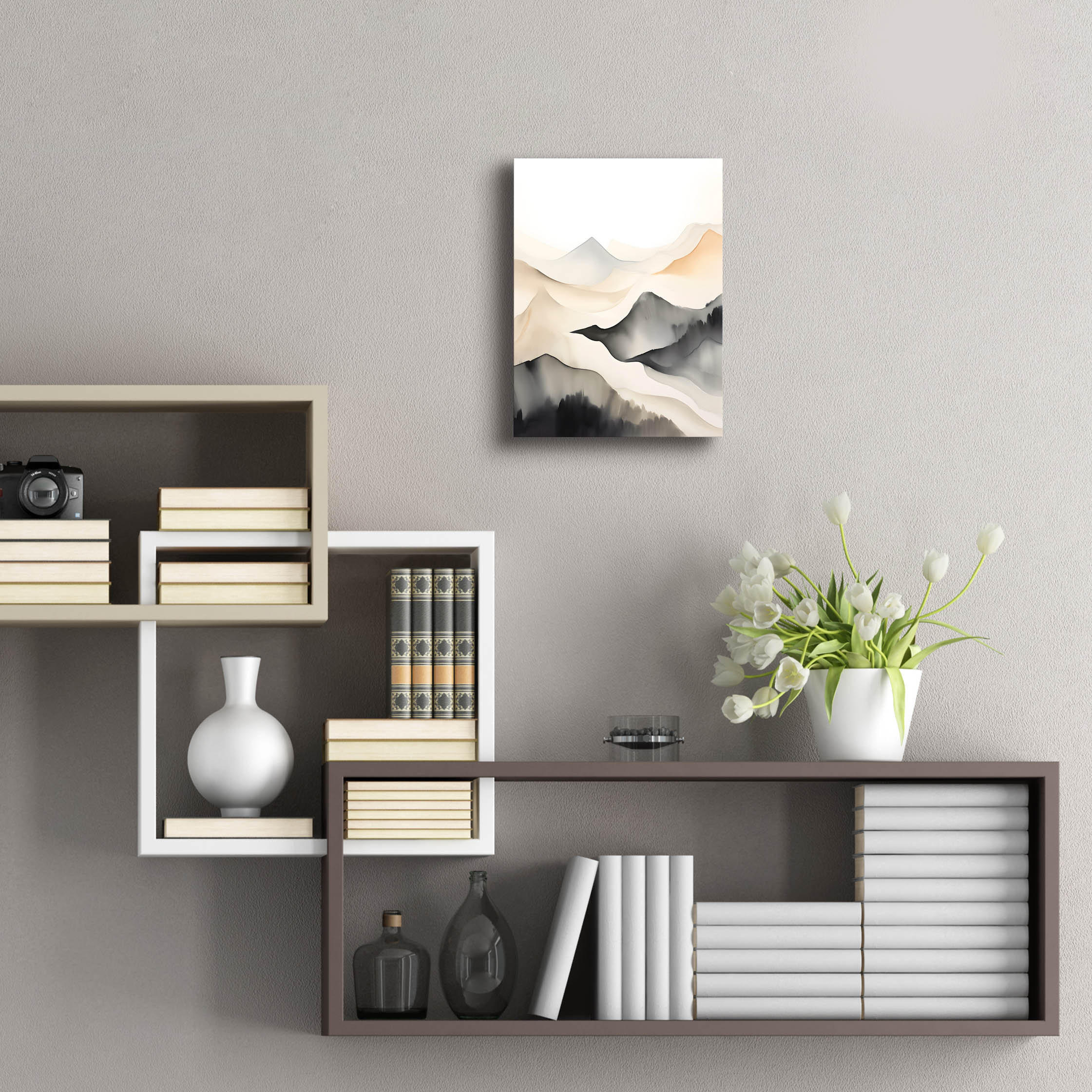 Winston Porter 'Black & Beige Landscape 7' by Petals Prints Design ...