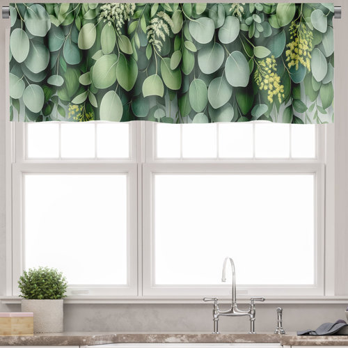 Yellow & Gold Valances & Kitchen Curtains You'll Love | Wayfair