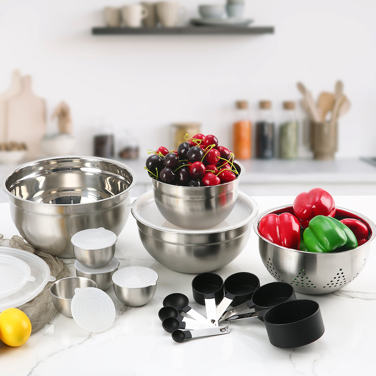 Koomade Stainless Steel 23 Piece Nested Mixing Bowl Set | Wayfair