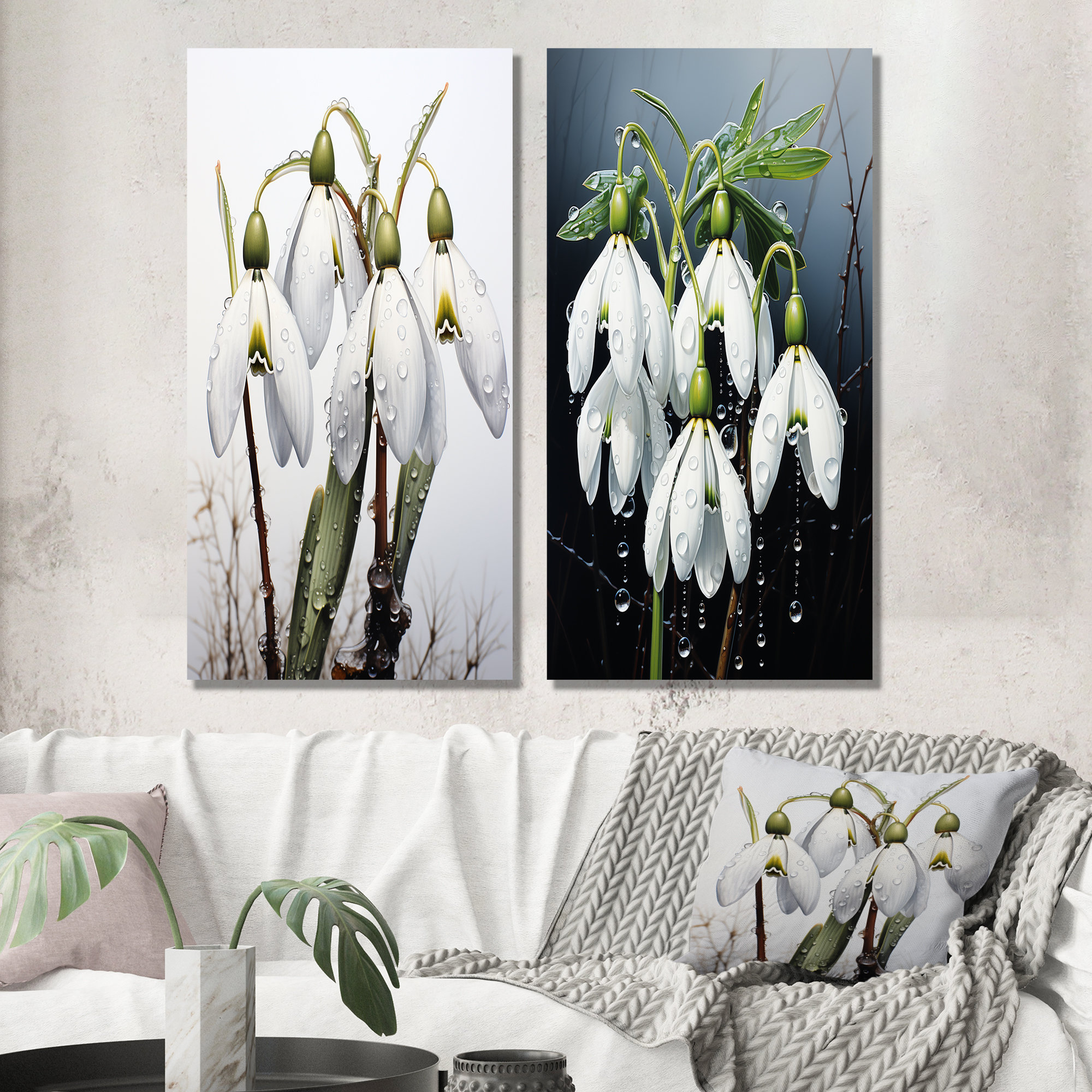 Red Barrel Studio® Morning Hush Snowdrops In Silent White I - Snowdrops ...
