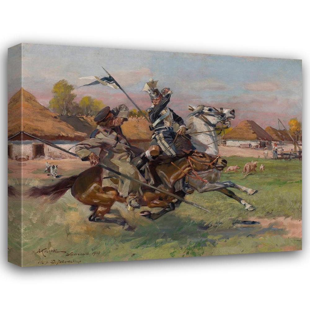 Alcott Hill® "Uhlan Fighting a Cossack" by Wojciech Kossak - Gallery ...