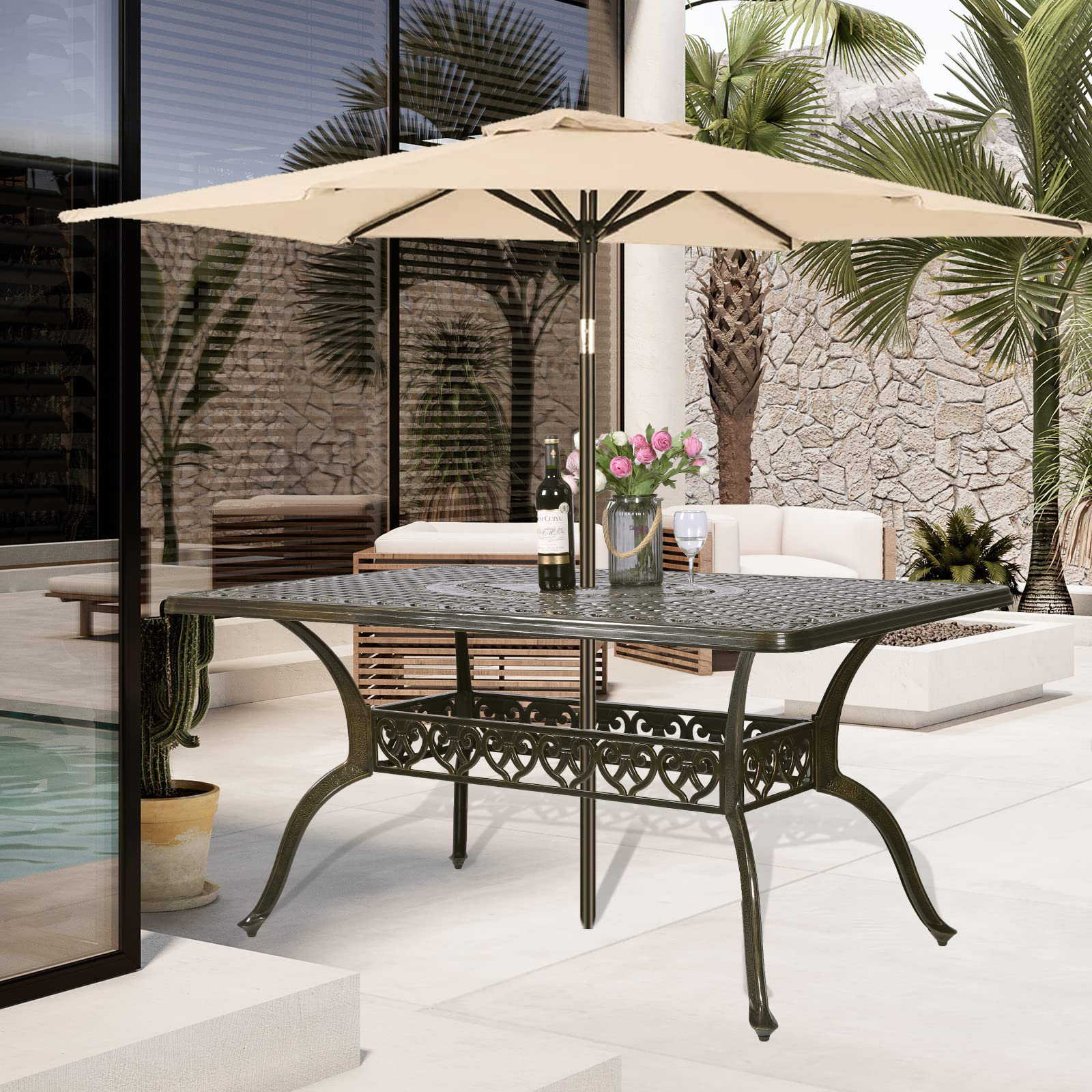 Astoria Grand Iuli Aluminum Dining Table | Wayfair