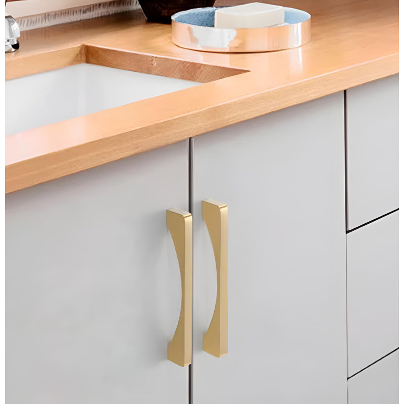 Infinitee Green Golden Pure Handle, Cabinet Door Handle | Wayfair