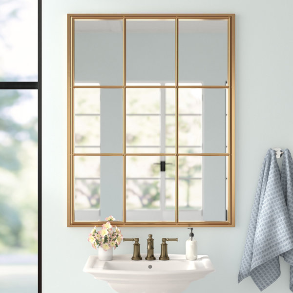 Three Posts™ Johannsen Metal Flat Wall Mirror & Reviews | Wayfair
