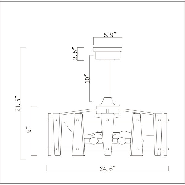 August Grove® Woody 25 Inch Imitatioon Wood Grain Farmhouse Lovill With ...