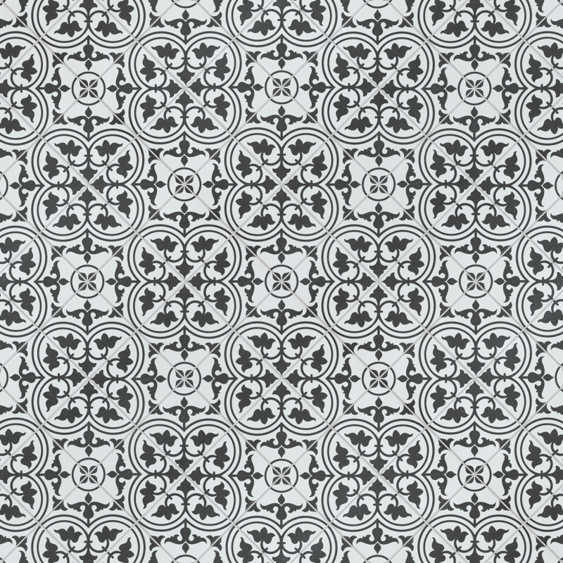 Merola Tile Harmonia 13" x 13" Ceramic Patterned Wall & Floor Tile ...
