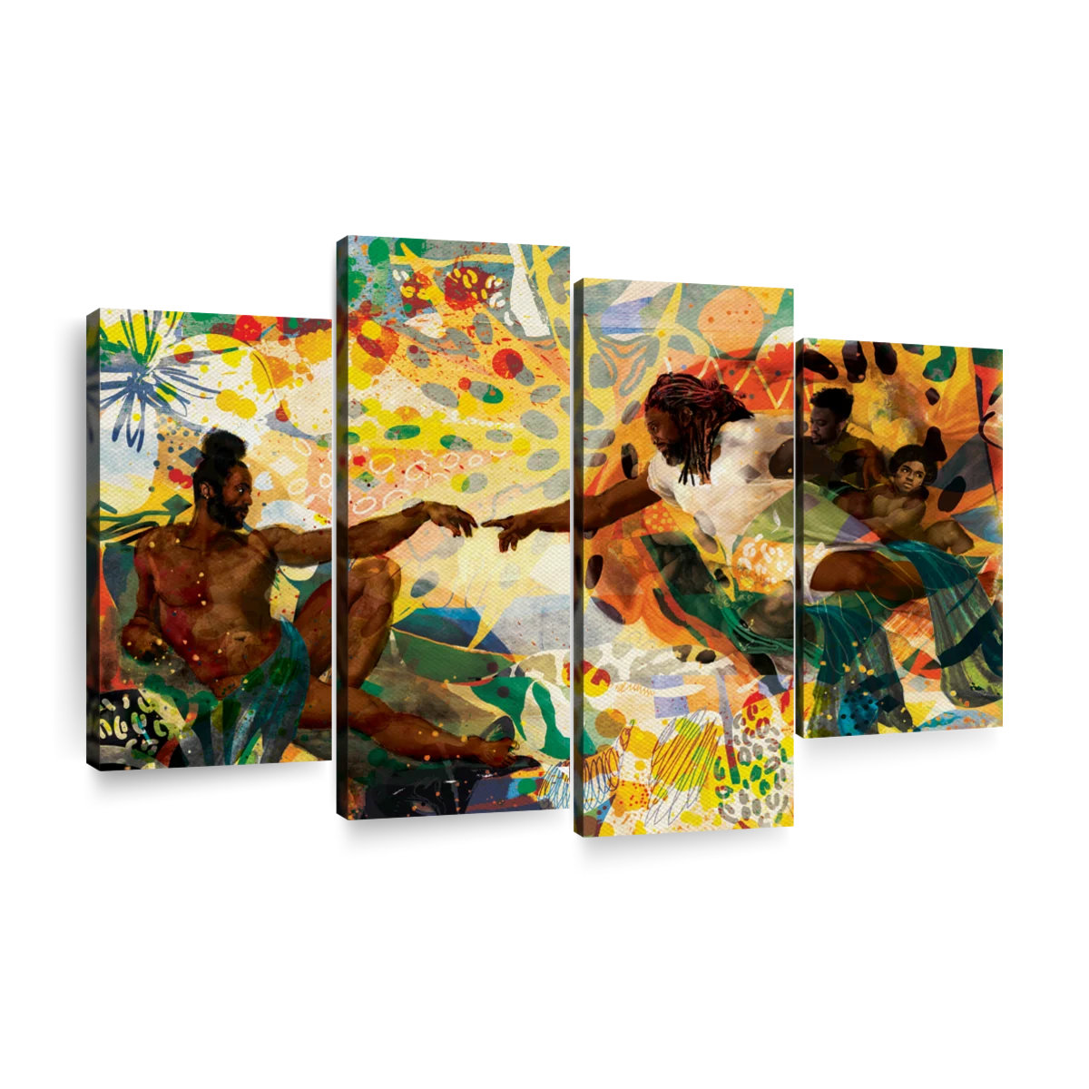 Charlton Home® Safari Creation Of Adam Inspired African American Multi ...