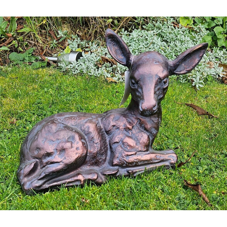 Inspirational Gifting Fawn Animals Aluminium Garden Statue | Wayfair.co.uk