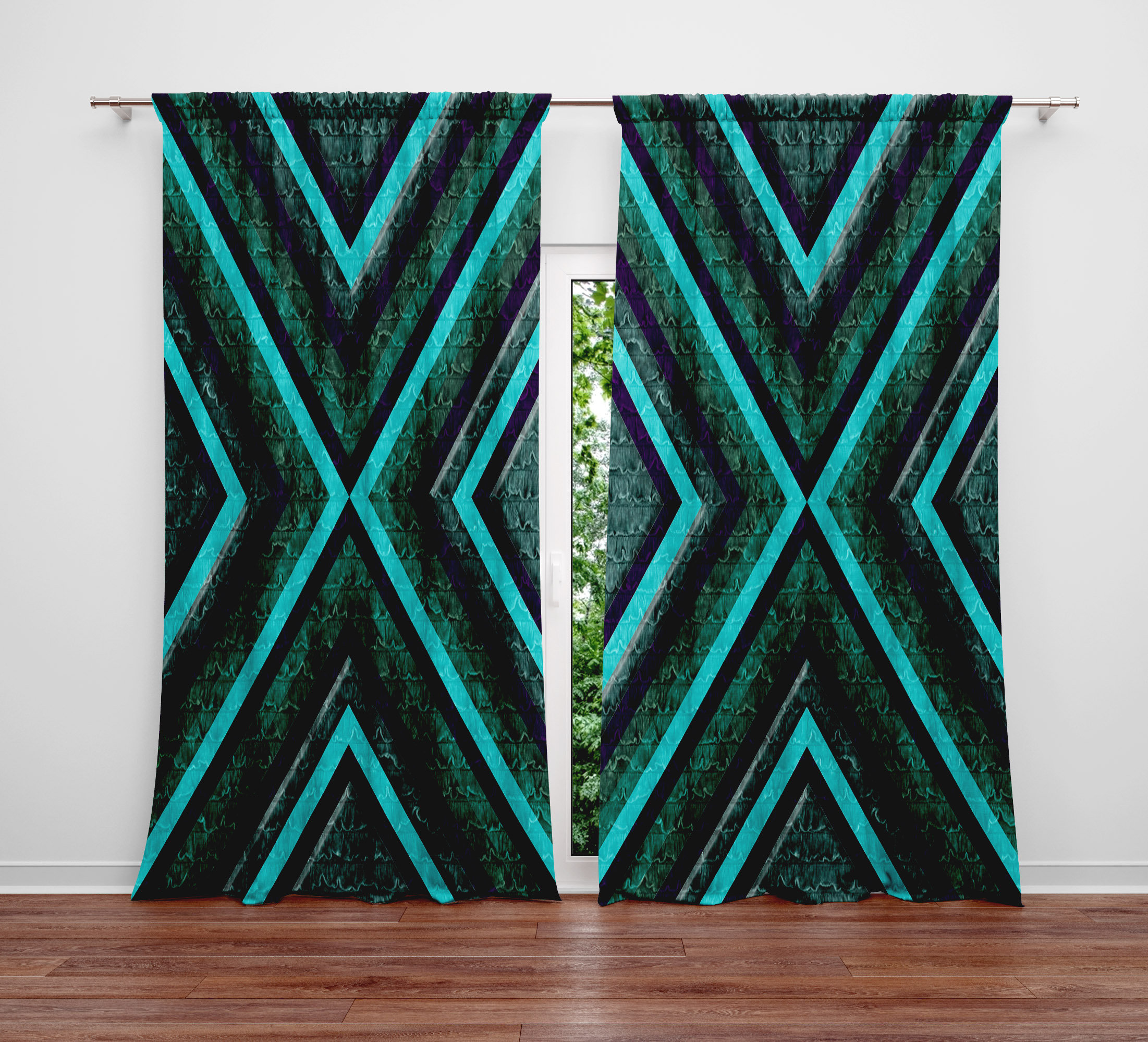 Orren Ellis Cross Curtain Panels | Wayfair