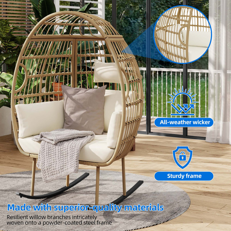 Dakota Fields Outdoor Rocking Egg Chair & Reviews | Wayfair