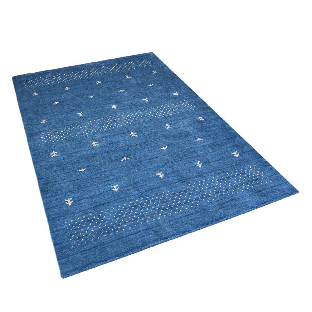 Union Rustic Wingate Hand Knotted Wool/Silk Blue Color Area Rug | Wayfair