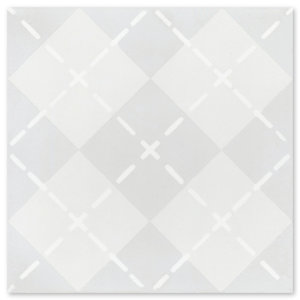 Villa Lagoon Tile Argyle Fog 8" x 8" Cement Patterned Wall & Floor Tile ...