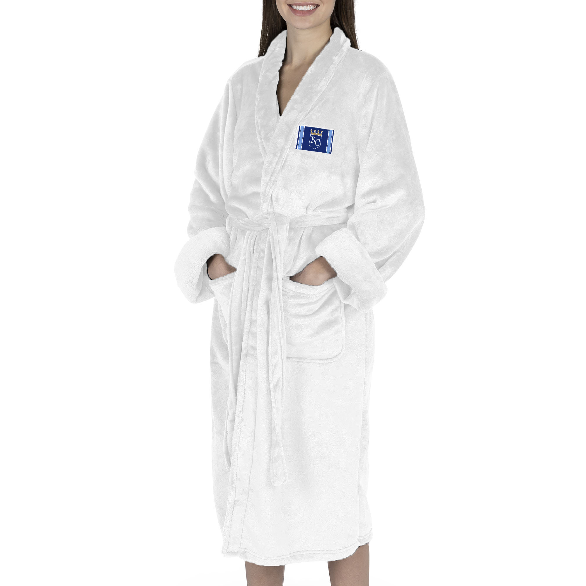 Hokku Designs MLB Kansas City Royals Tag Silk Touch Robe, Sport Fan ...