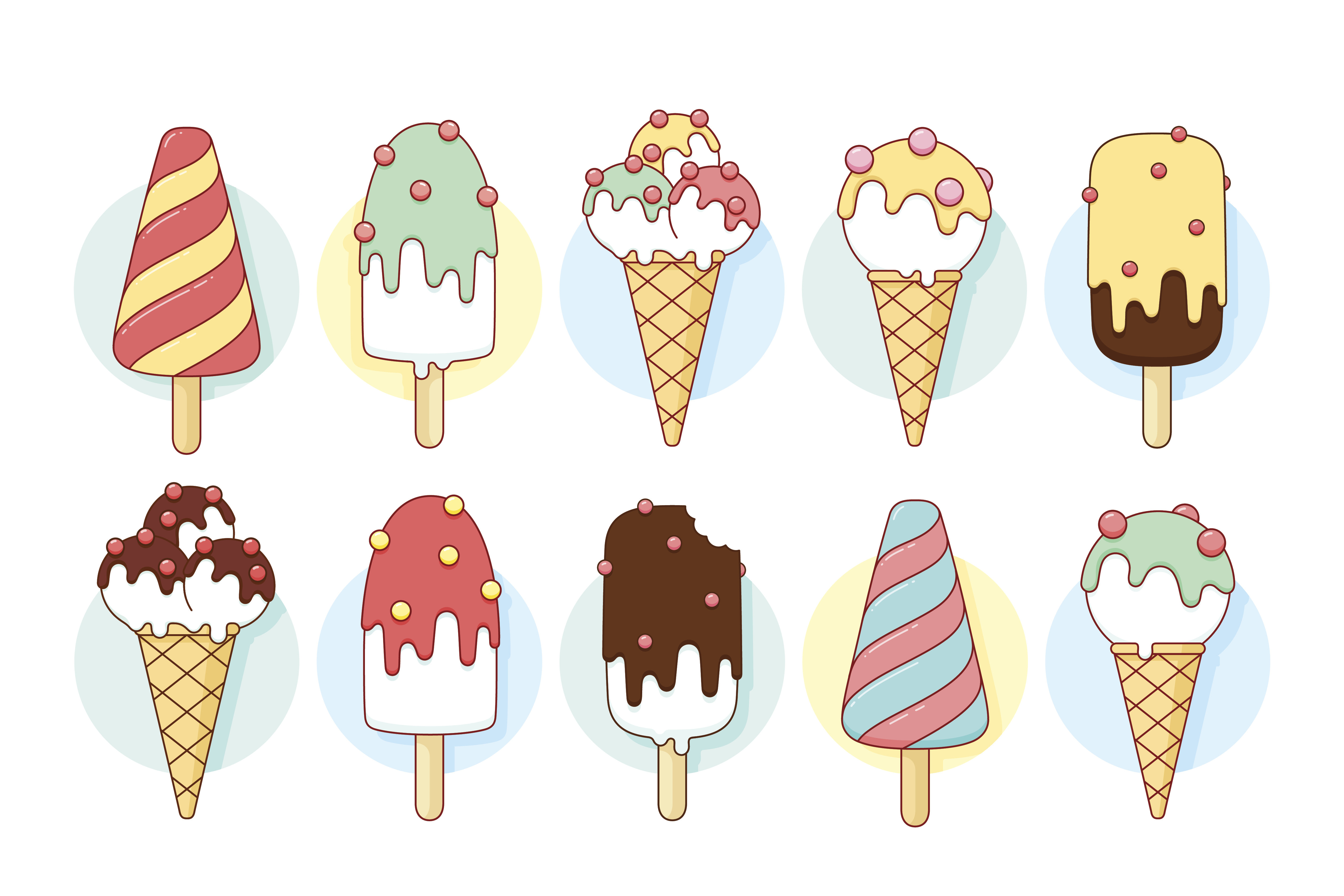 Ebern Designs " Ice Cream Icons " | Wayfair