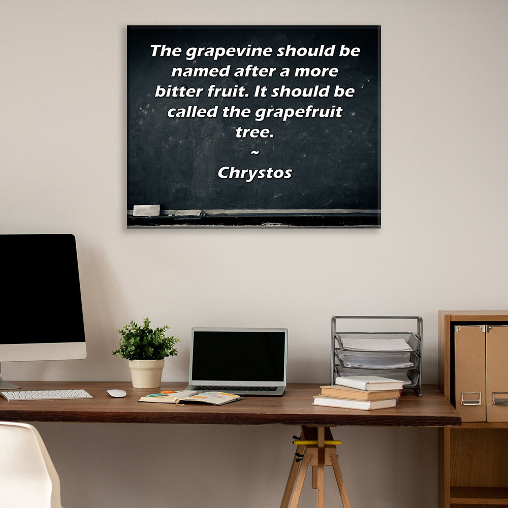 Trinx ArtsyQuotes Gallery Wrapped Canvas By Chrystos: "The grapevine ...
