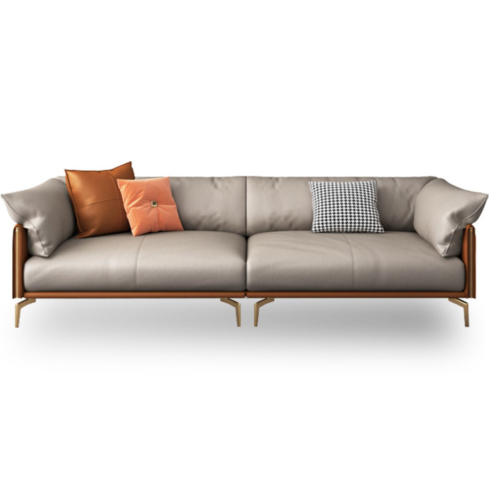 Hike Out Nature Grey Genuine Leather Modular Sofa cushion couch ...