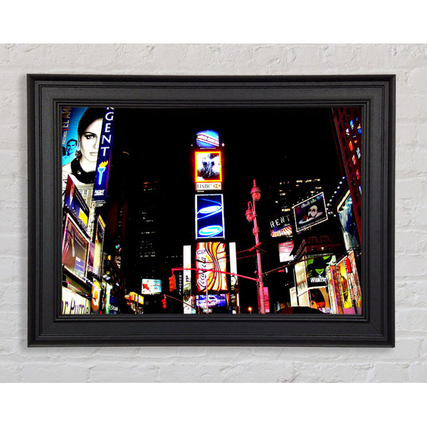 Ebern Designs New York Broadway Night Lights - Single Picture Frame Art ...