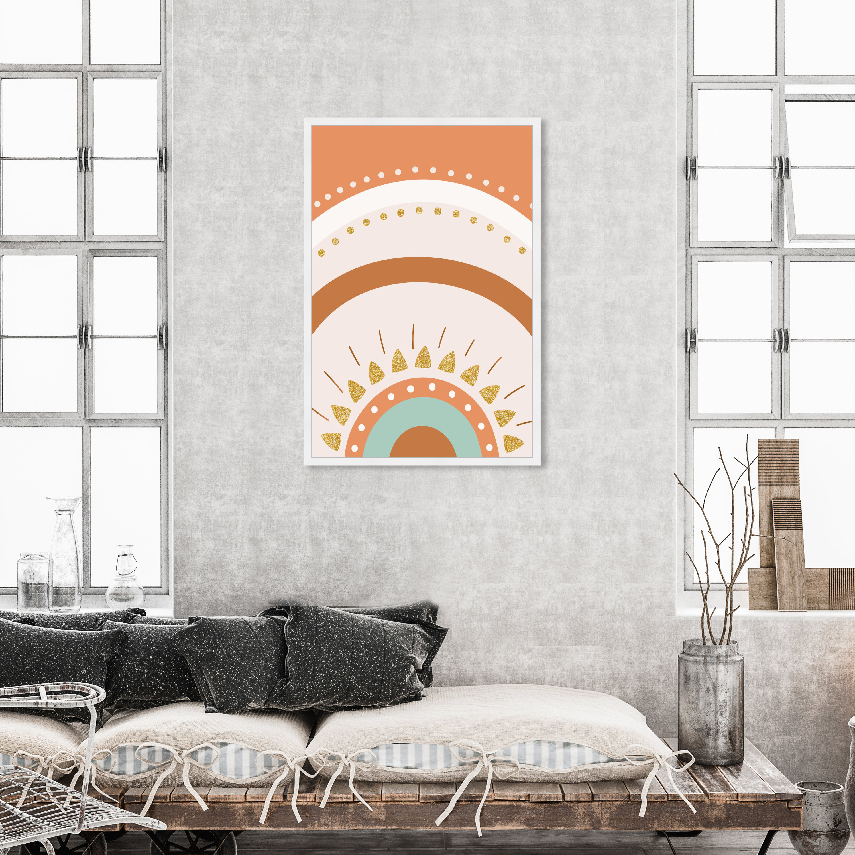 Oliver Gal Color Block Mandala, Boho Asian Zen Design " "Colour Block ...