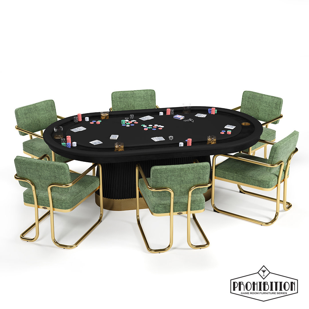 RAM Game Room Prohibition Series Texas Hold'em Table With Dining Top ...