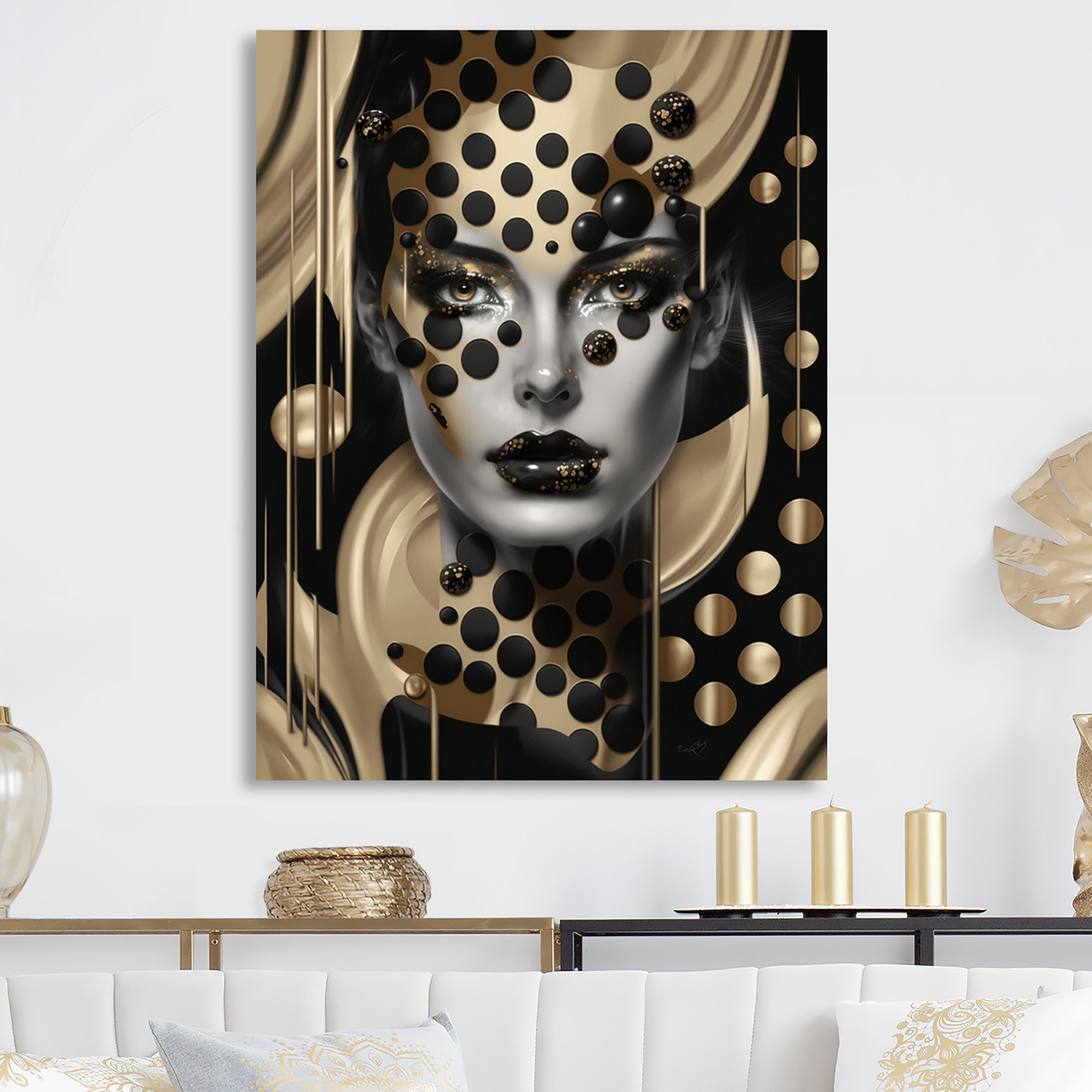 Mercer41 Transcending Female Potrait I - Modern Woman Metal Wall Décor ...